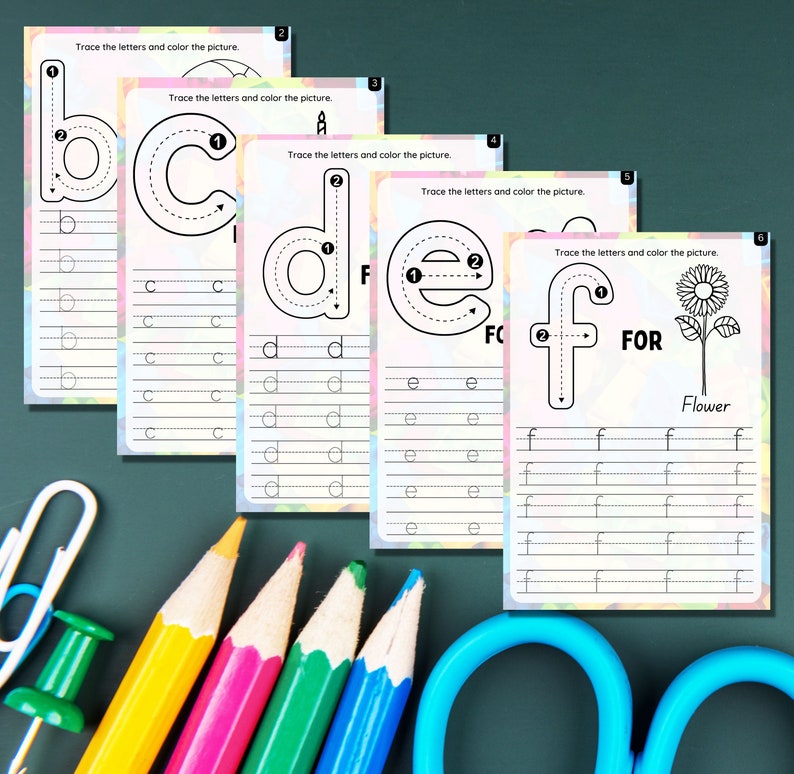 26 Alphabet Lowercase Worksheets, Preschool, Kindergarten, Learning ...