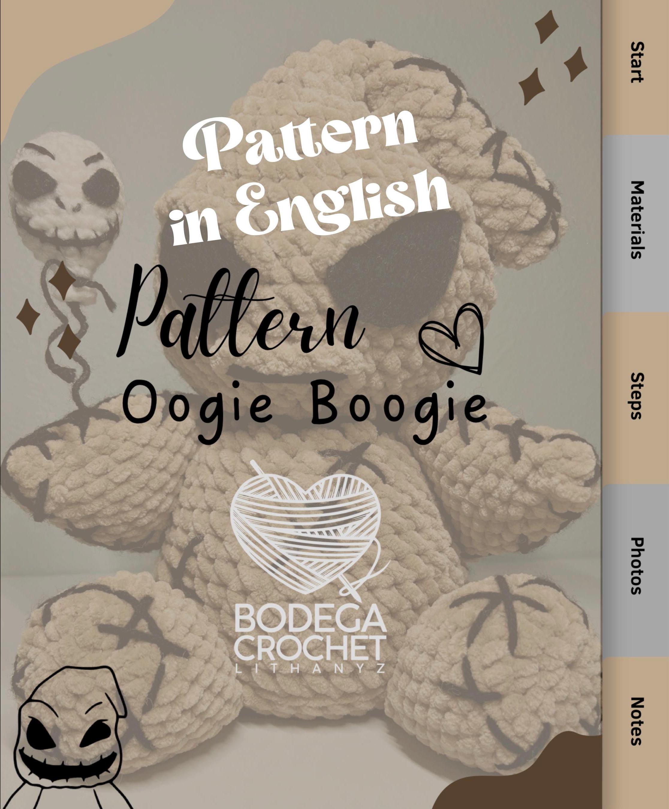 Crochet Pattern, Amigurumi Oogie Boogie, Digital Pattern, Oogie Boogie ...
