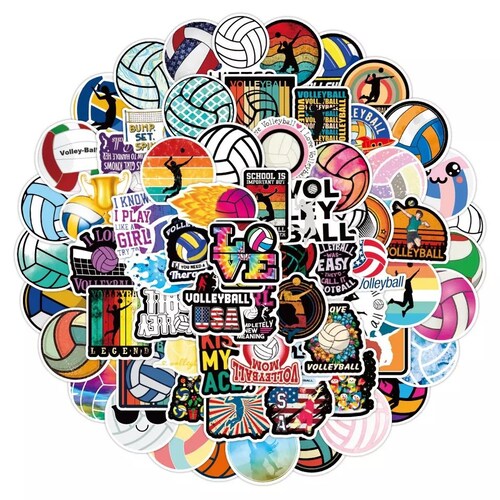 Volleyball Vinyl Sticker Adventuringstickers Sport - Etsy