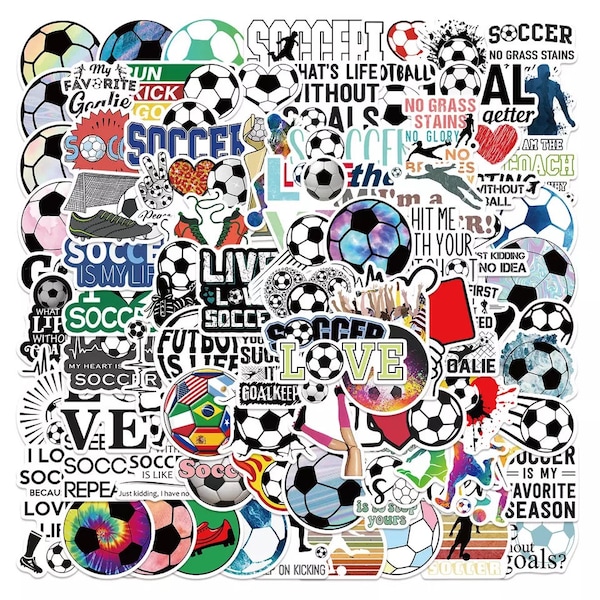 Soccer Stickers - Etsy