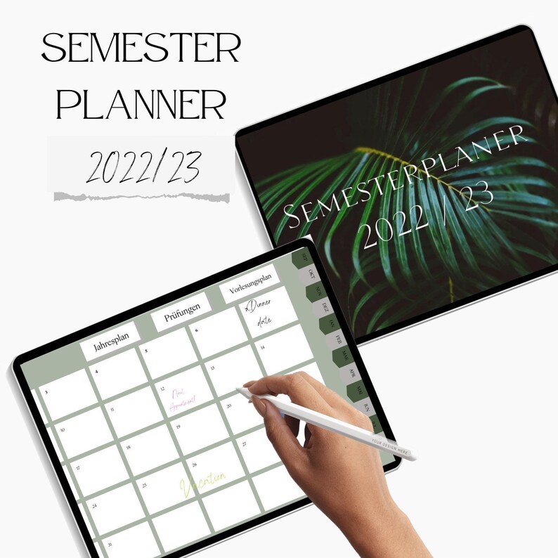 Digitaler Semesterplaner 2022/23 Digitaler Studienplaner für - Etsy.de