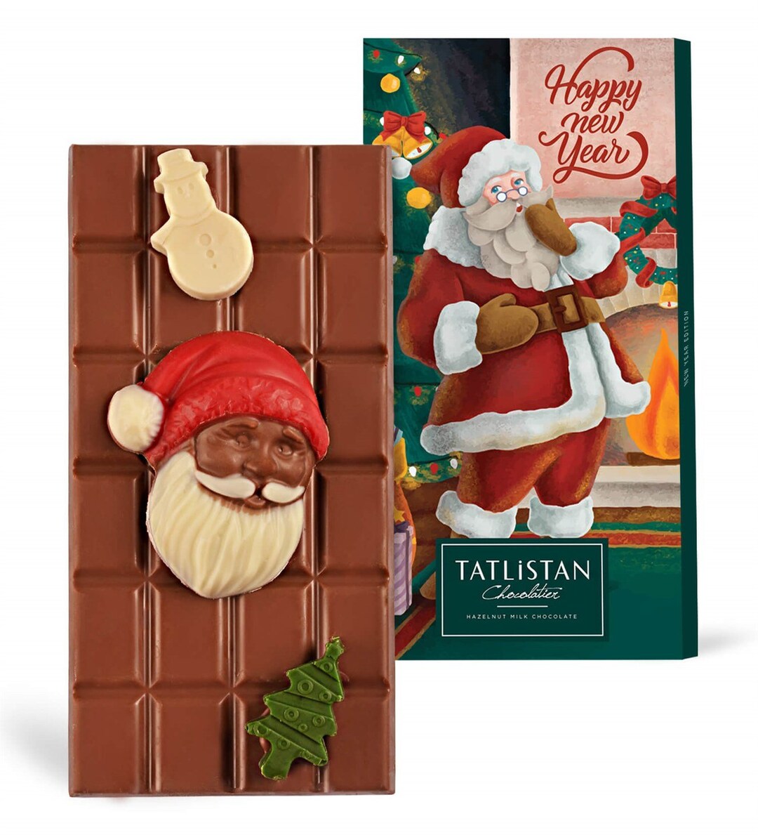 Père Noël à la maison Tablette de chocolat aux noisettes - Etsy France
