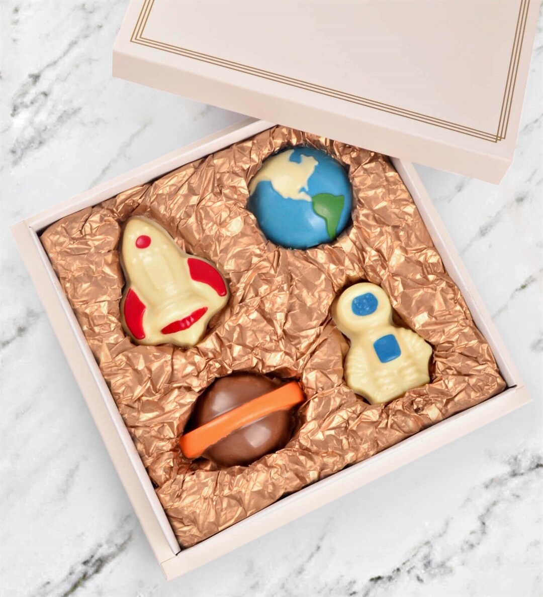 Space Shuttle Chocolate With Astronaut Belgium Chocolate - Etsy