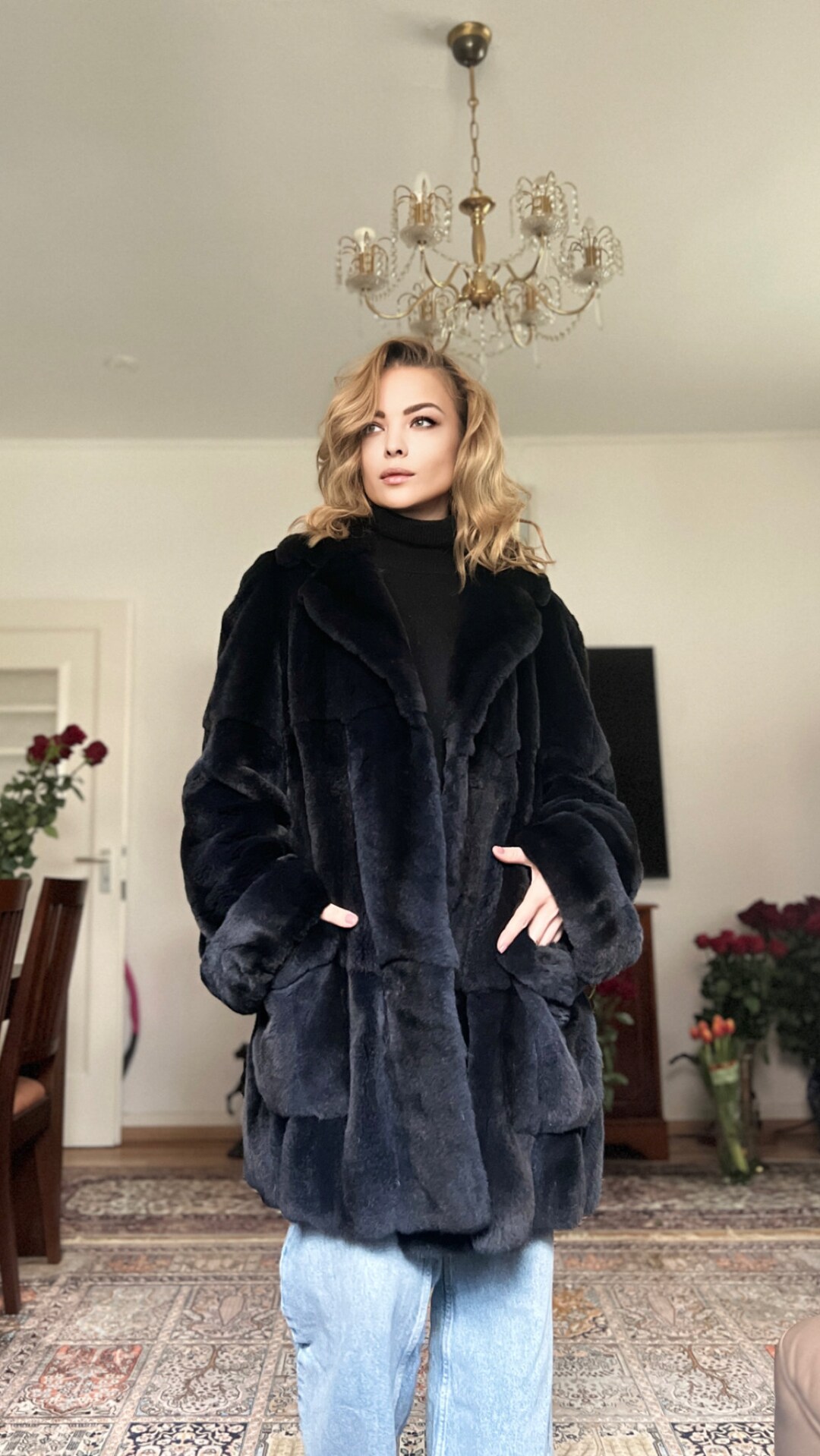 Fur Coat Wiesel Kolinsky Plucked Fur Coat - Etsy