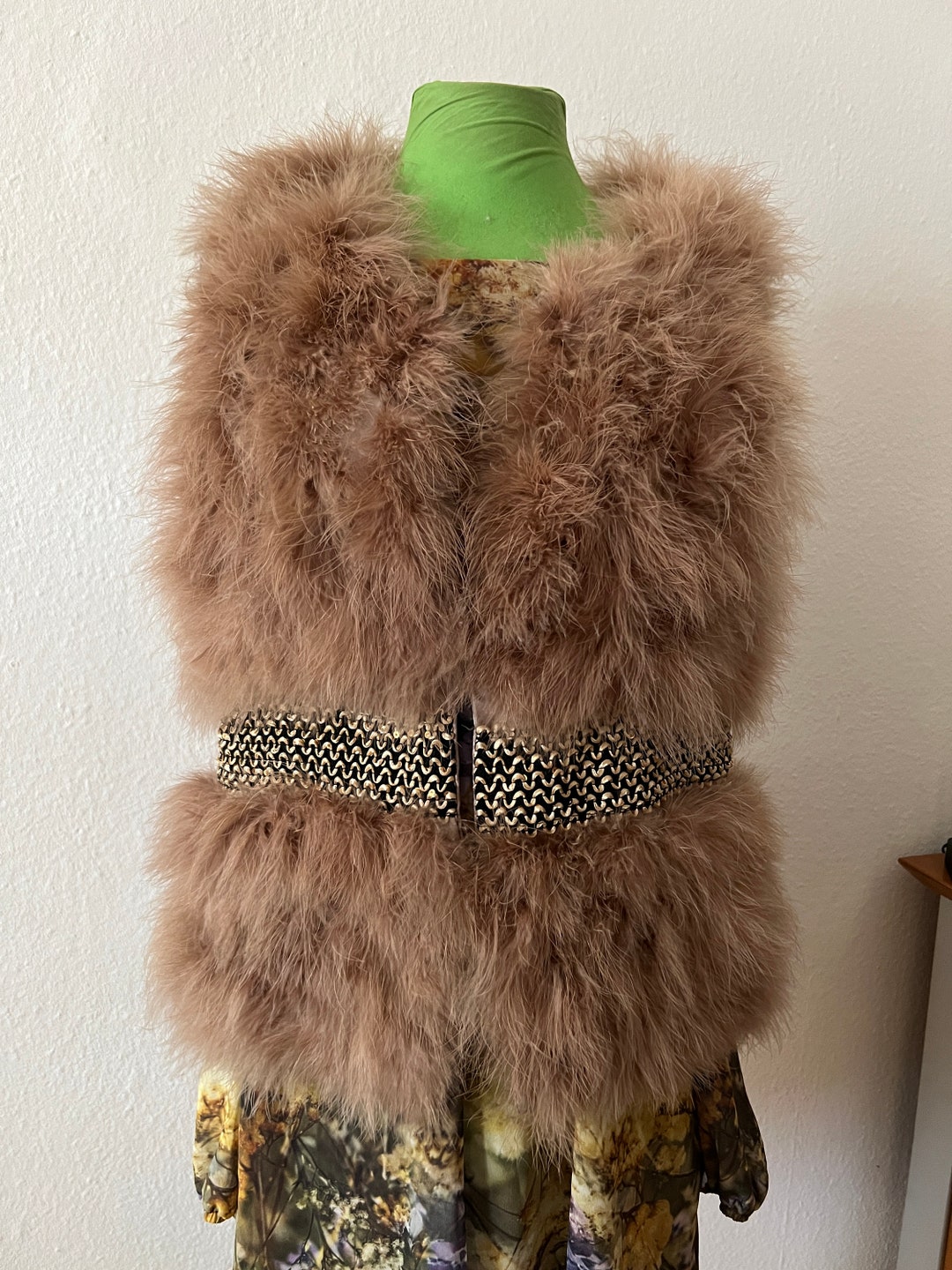 Ostrich Feather Vest Feather Vest - Etsy