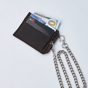 Custom Card Wallet With Chain,custom Chain Wallet,personalized Chain ...