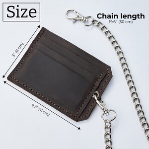 Custom Card Wallet With Chain,custom Chain Wallet,personalized Chain ...