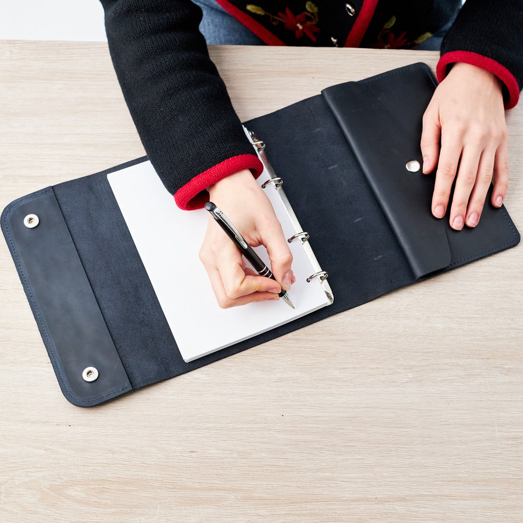 Leather Refillable Planner,a5 6 Ring Binder,leather Refillable Binder ...