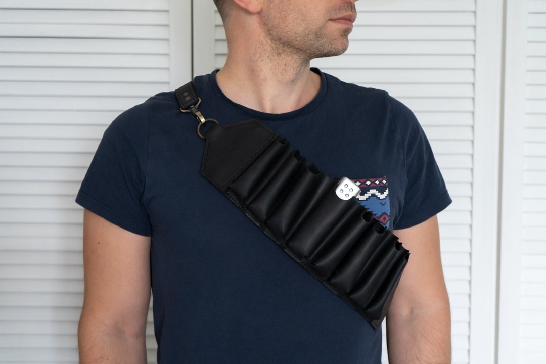 Leather Harmonica Bandolier,harmonica Shoulder Belt,blues Harp Holder ...