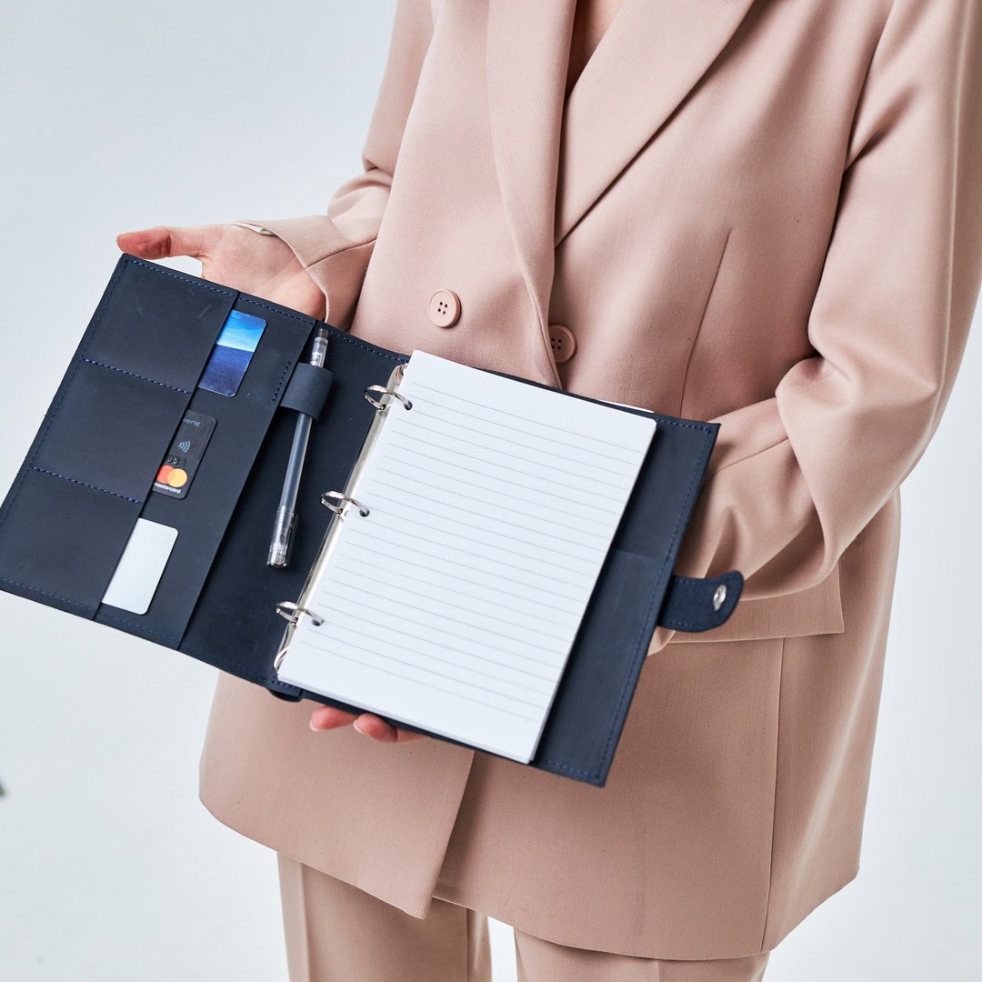 Personalized Portfolio Binder,3 Ring Binder Portfolio,leather 3 Ring ...