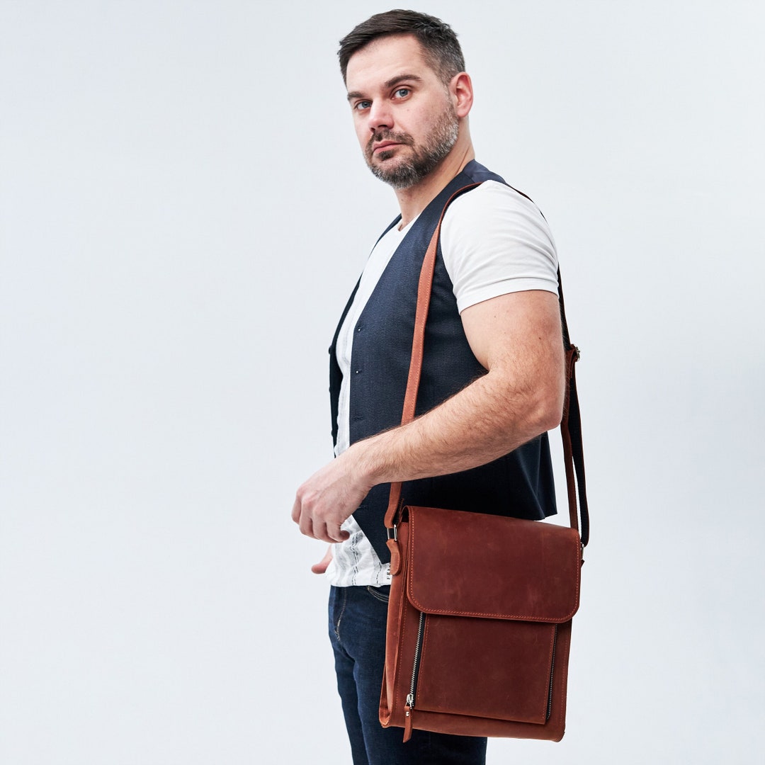 Personalized Shoulder Bag,mens Shoulder Bag Leather,handmade Shoulder ...