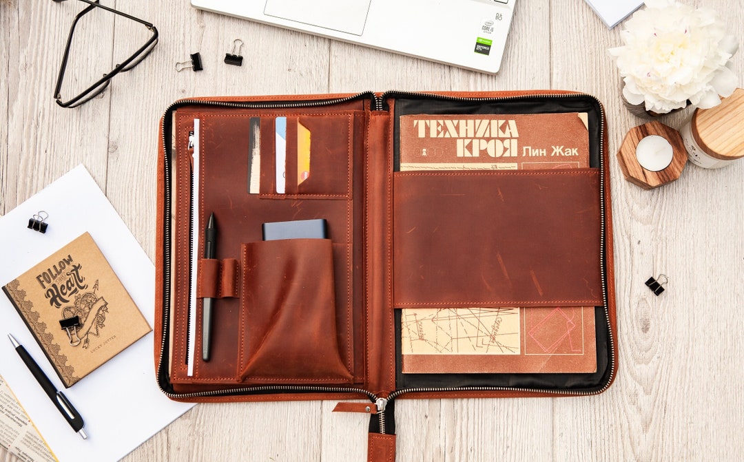 Leather Portfolio for Men,portfolio With Name,personalized Leather ...