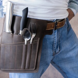 Leather Knife Utility Belt,leather Chef Bag,chef Gifts for Men,kitchen ...