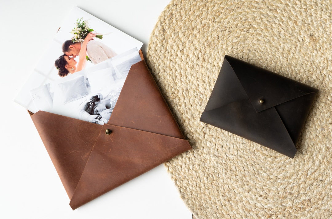Leather Envelope for Photos,leather Photo Pouch,leather Photo Envelope ...