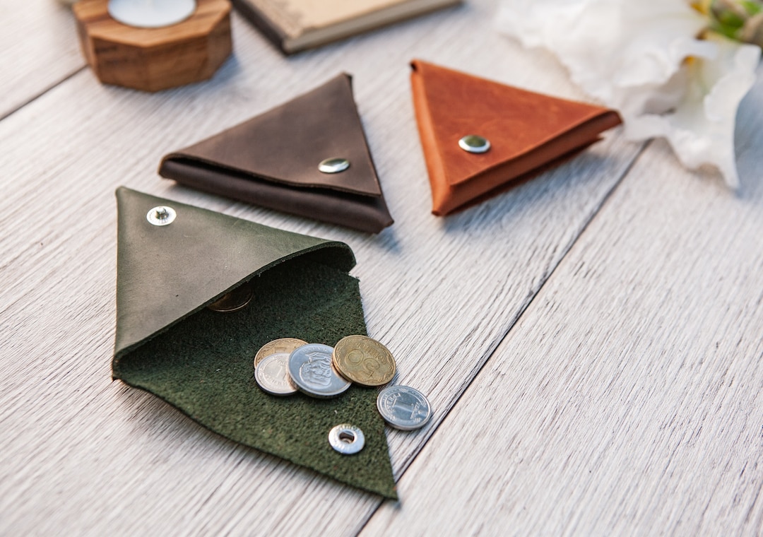 Triangle Coin Purse,leather Coin Pouch,leather Coin Purse,small Change ...