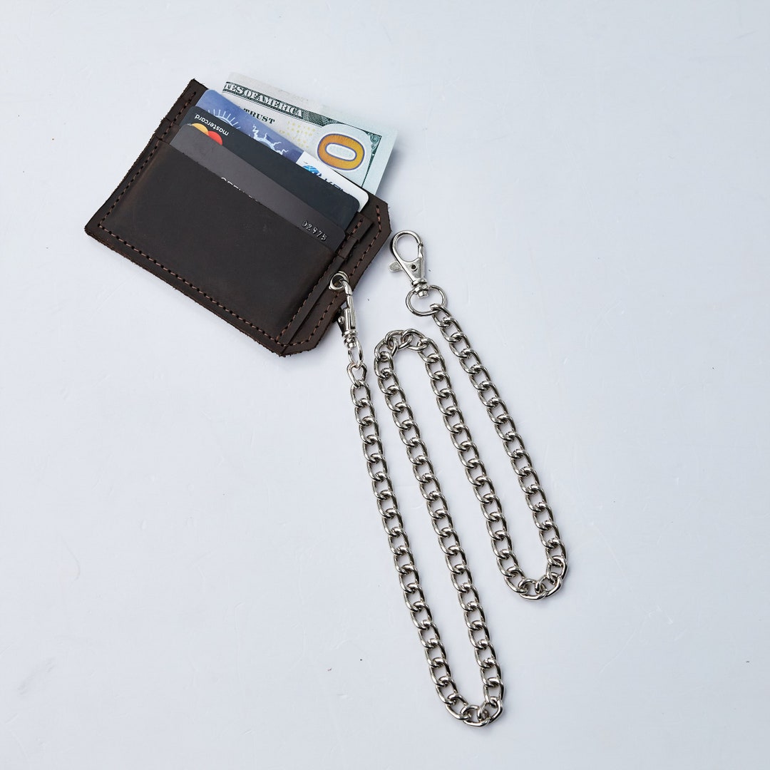 Custom Card Wallet With Chain,custom Chain Wallet,personalized Chain ...