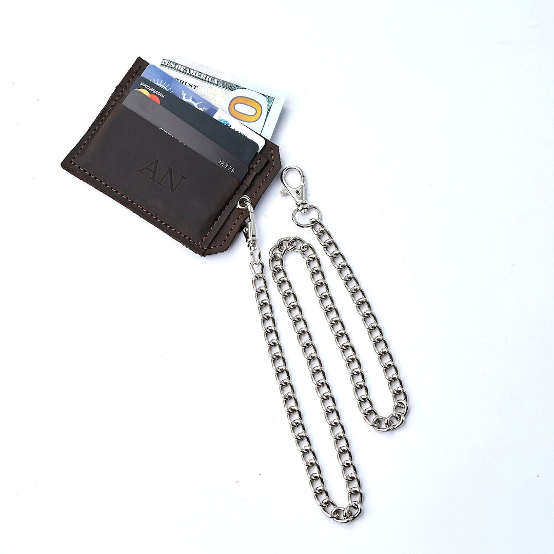 Custom Card Wallet With Chain,custom Chain Wallet,personalized Chain ...