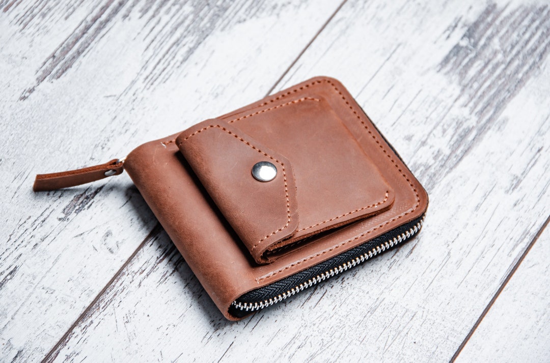 Small Wallet Men,minimalist Leather Wallet,small Leather Wallet,minimal ...