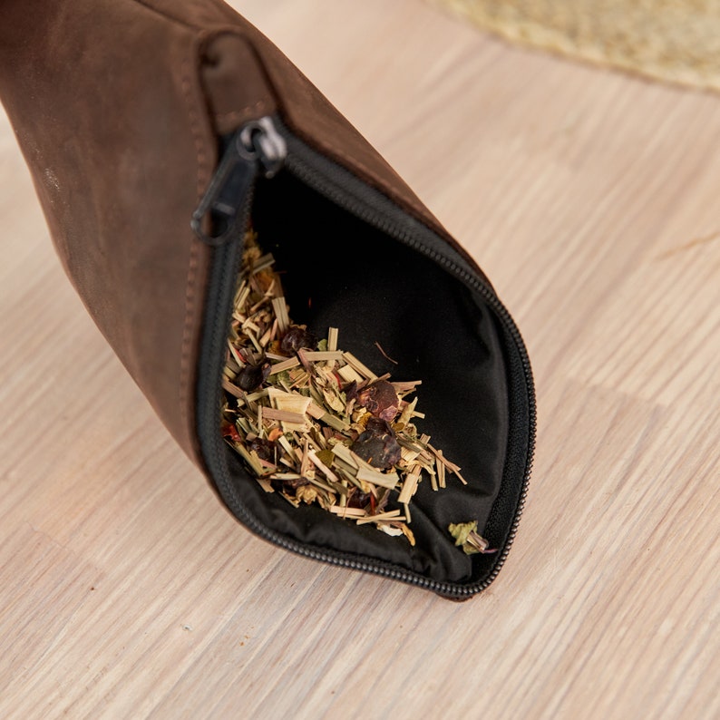 Leather Yerbera Bag,yerba Mate Bag,yerba Mate Container,leather Yerba ...