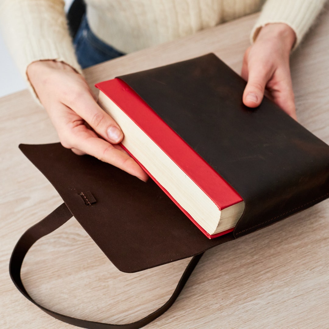 Leather Book Sleeve,handmade Book Cover,leather Book Cover A4,book ...