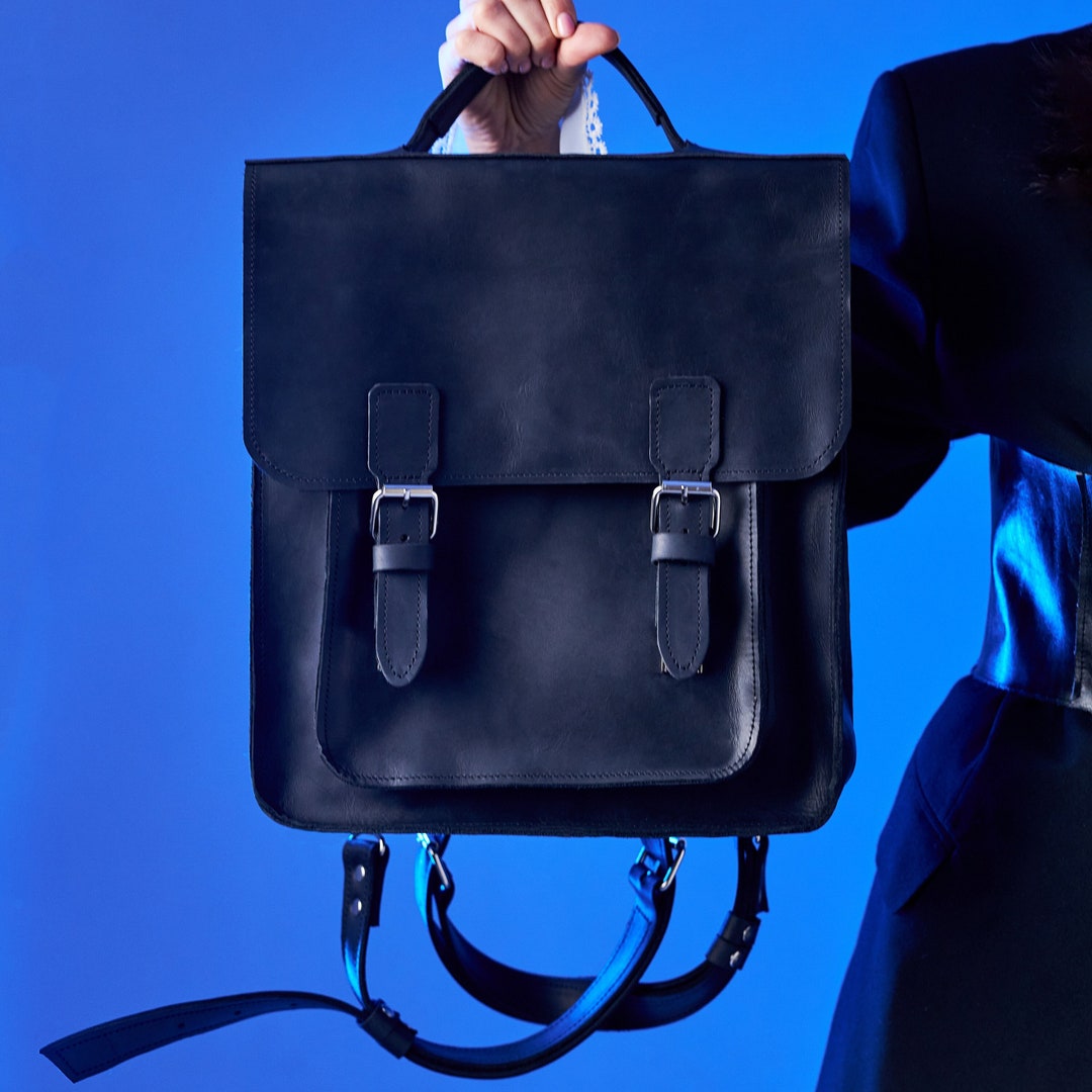 Wednesday Addams Backpack,black Leather Backpack Purse,wednesday ...