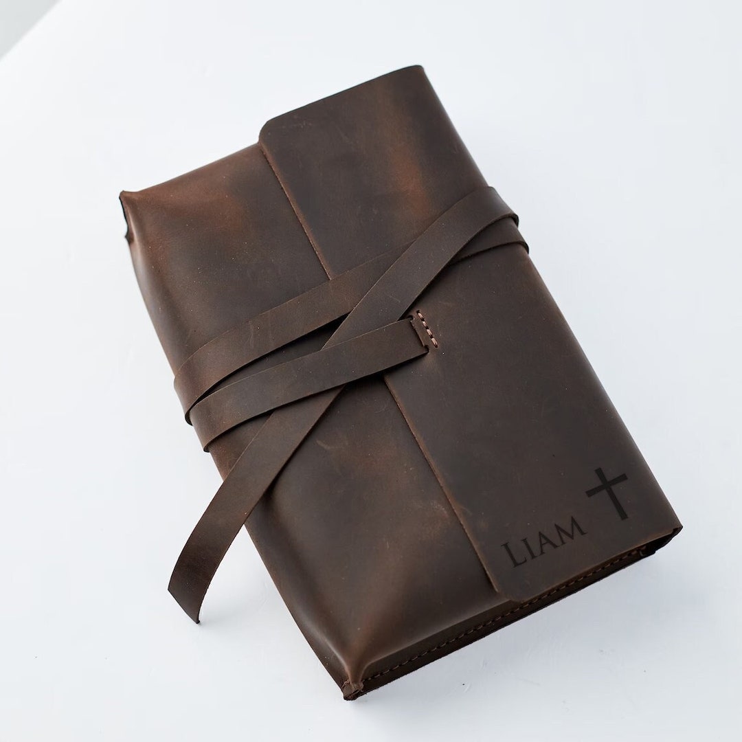 Personalized Leather Bible Cover,leather Bible Sleeve,bible Cover for ...
