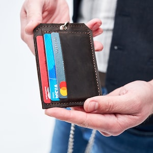 Custom Card Wallet With Chain,custom Chain Wallet,personalized Chain ...