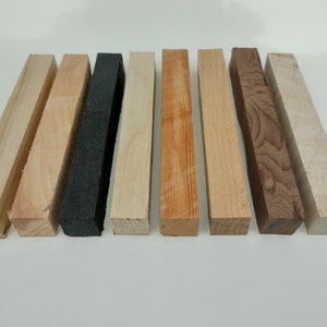 8 Irish Pen Blanks: Oak, Beech, Bog Oak, Ash, Pine, Elm, Yew, Sycamore ...