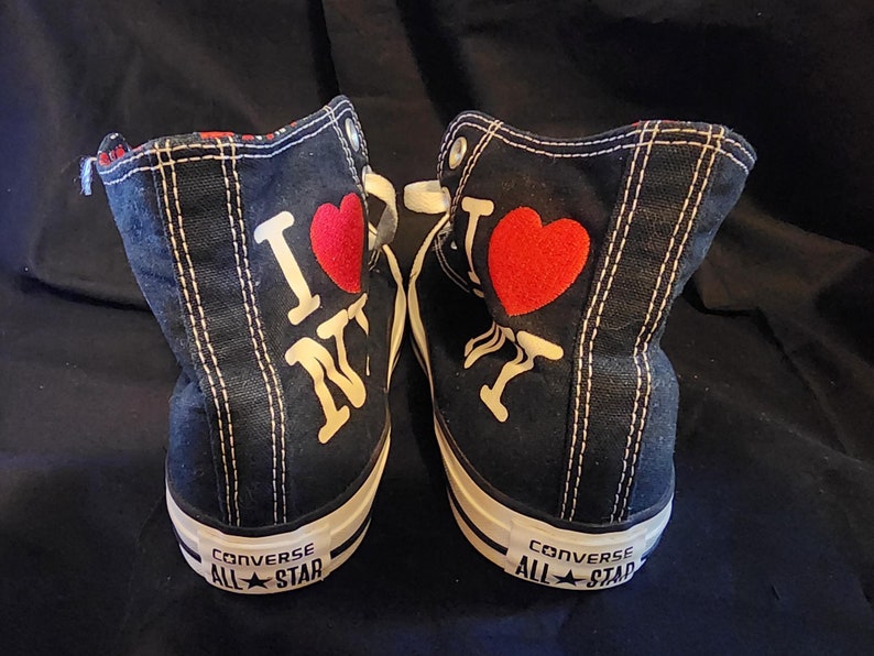 Converse Chuck Taylor All Star Hi Top W/ Embroidered "i Love New York ...