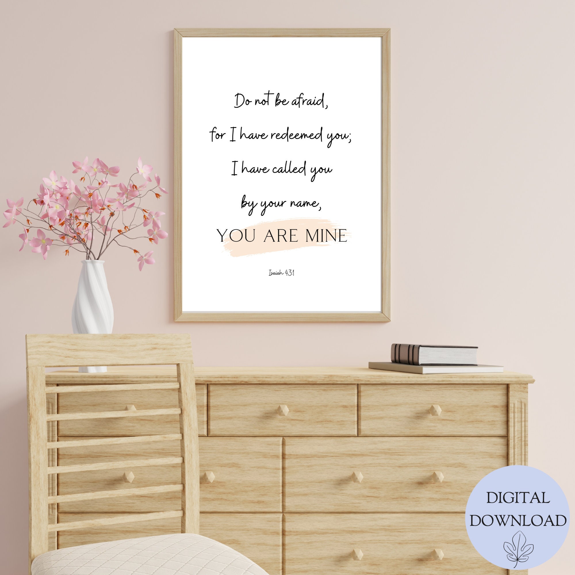 Isaiah 43:1 Bible Quote, Printable Bible Quote Wall Art, Catholic ...