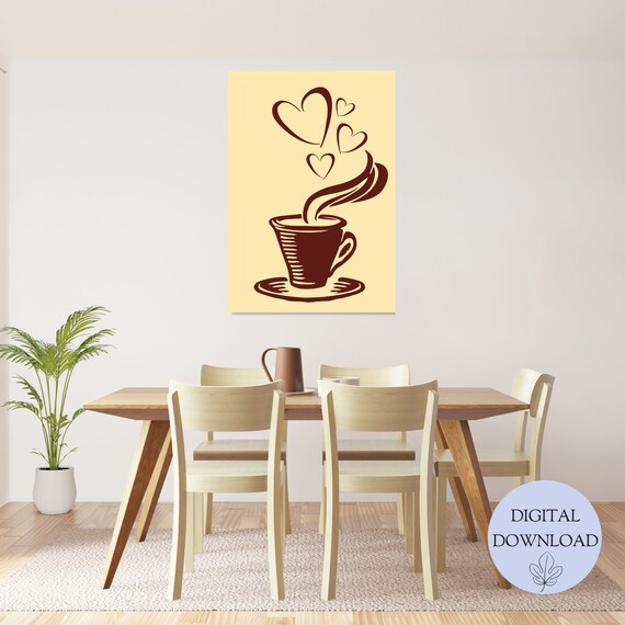 Coffee Printable Wall Art / Café Bar Printables / Coffee With - Etsy
