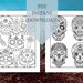 Day of the Dead Coloring Pages Instant Download Printable - Etsy