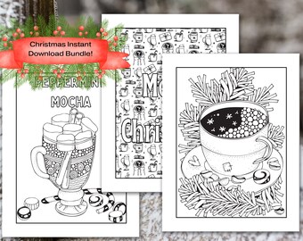 Hot Cocoa Coloring Page - Etsy