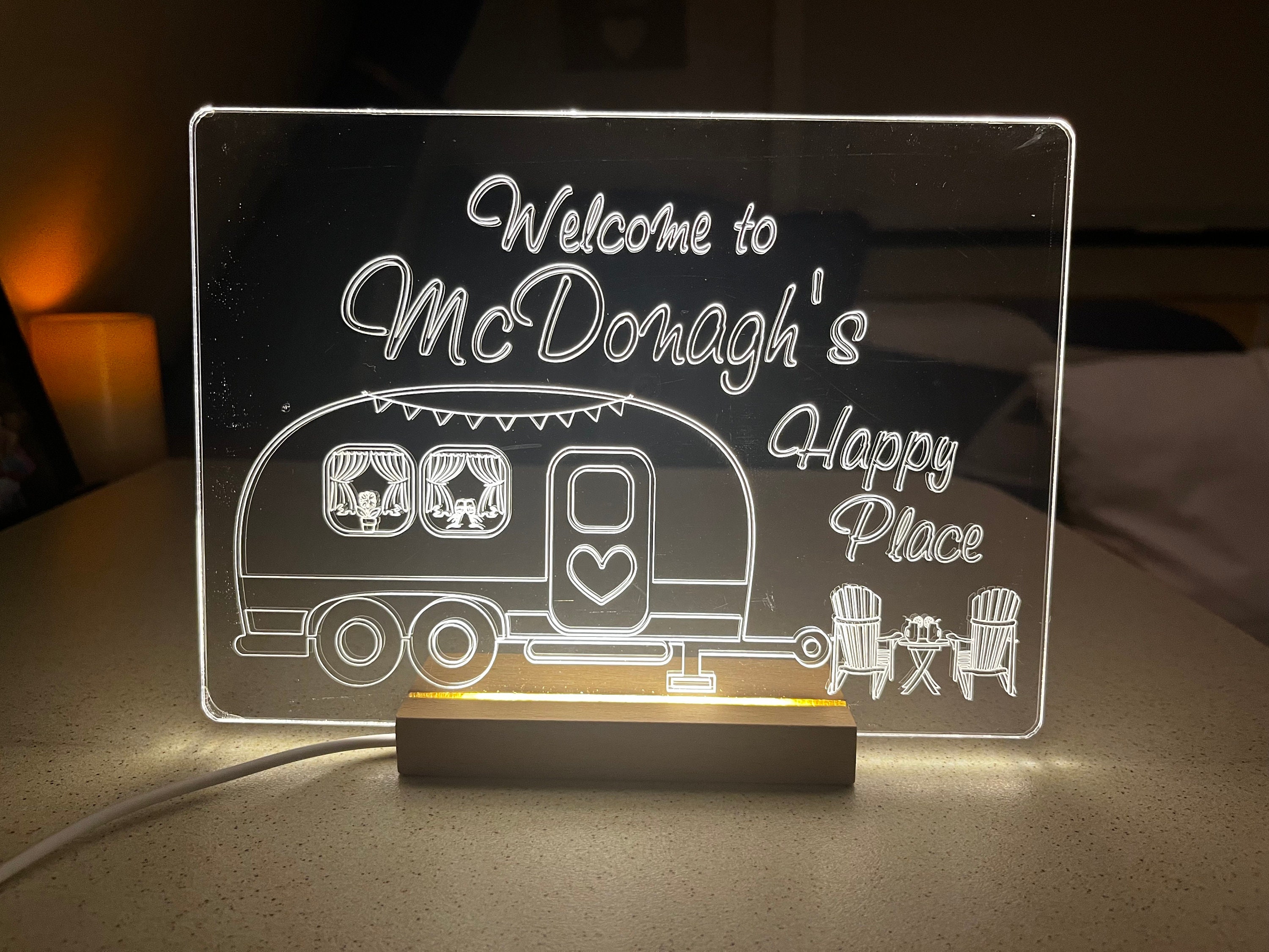 Caravan LED Lights, Caravan Lights, Caravan Sign, Caravan Plaque ...