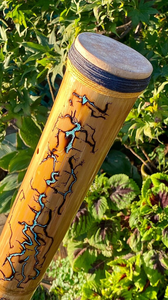 Blue Lightning Rainstick Bamboo Wooden Drum Music - Etsy