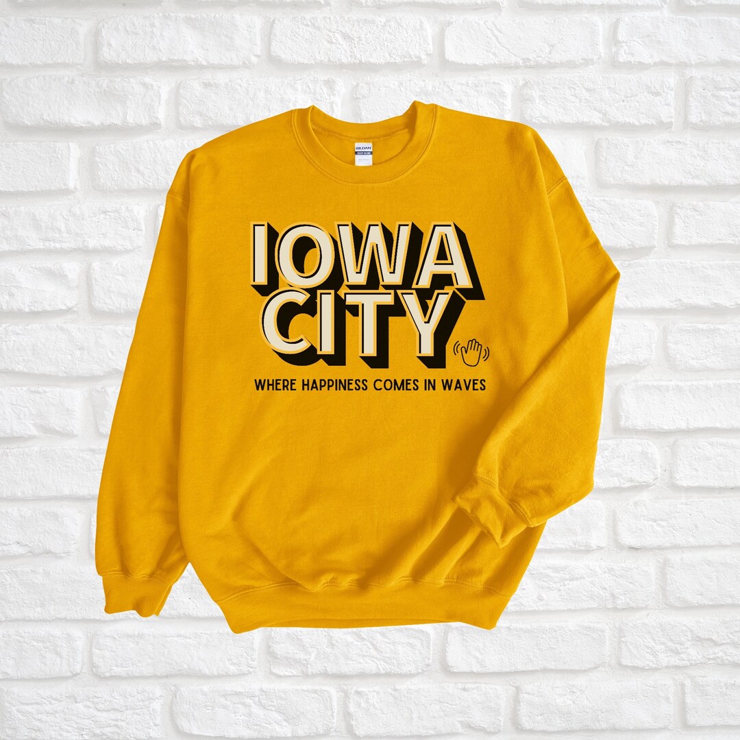 Iowa City Sweatshirt, Iowa City Wave Shirt, Iowa Wave Shirt, Fall ...