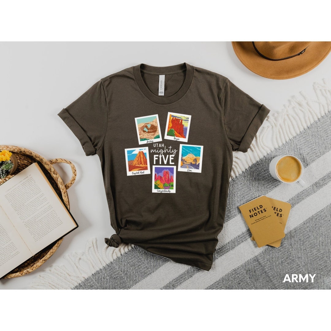 Utah Mighty Five Shirt, National Parks Shirt, Arches Shirt, Bryce ...