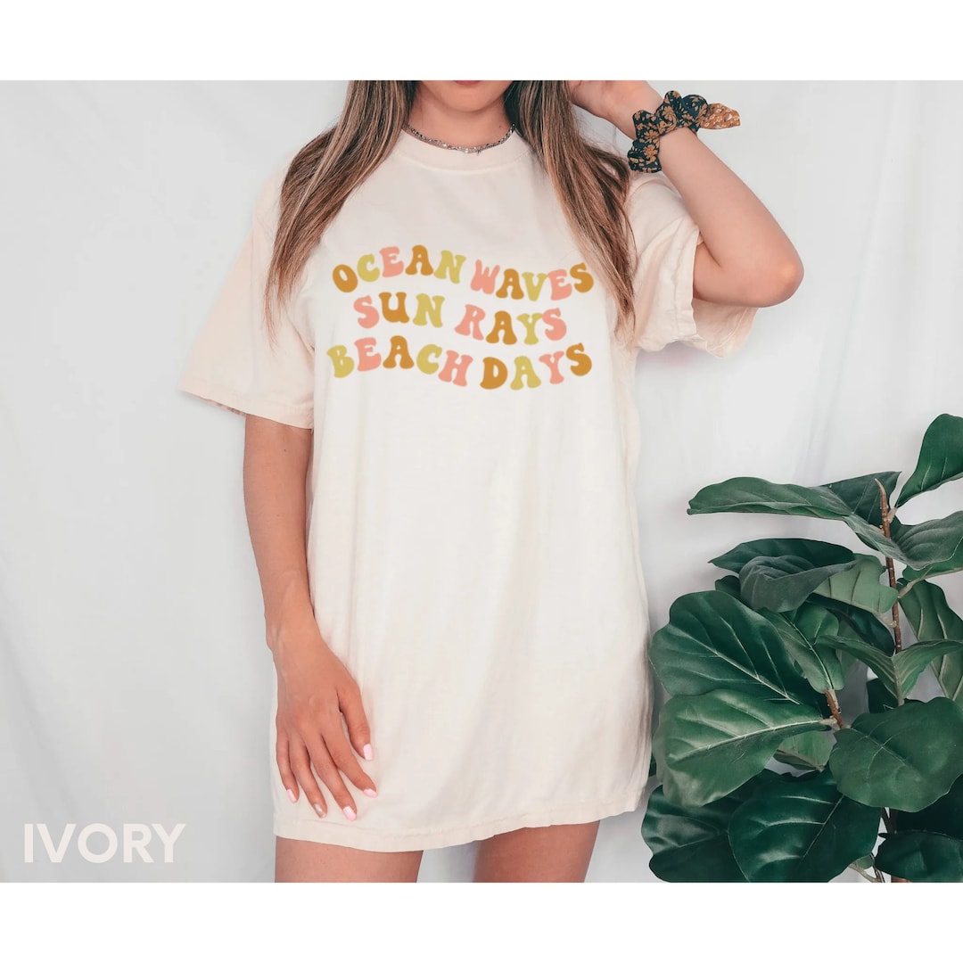 Ocean Waves Shirt, Retro Beach T Shirt, Beach Lover Gift, Beach Days ...