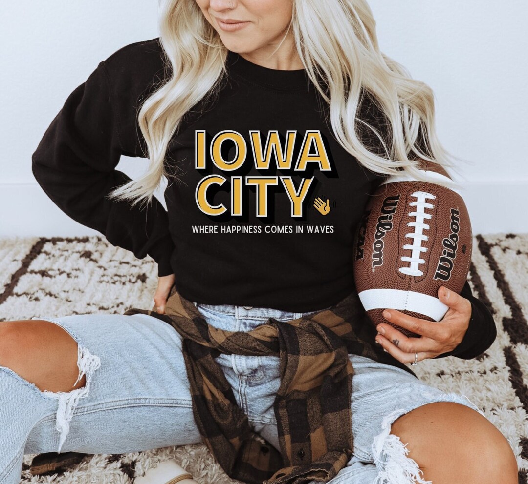 Iowa City Sweatshirt, Iowa City Wave Shirt, Iowa Wave Shirt, Fall ...
