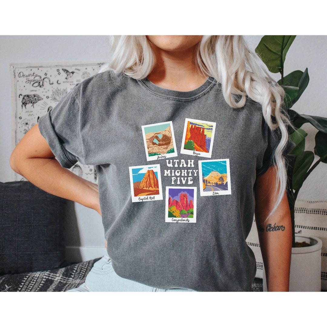 Utah Mighty Five Shirt, National Parks Shirt, Arches Shirt, Bryce ...