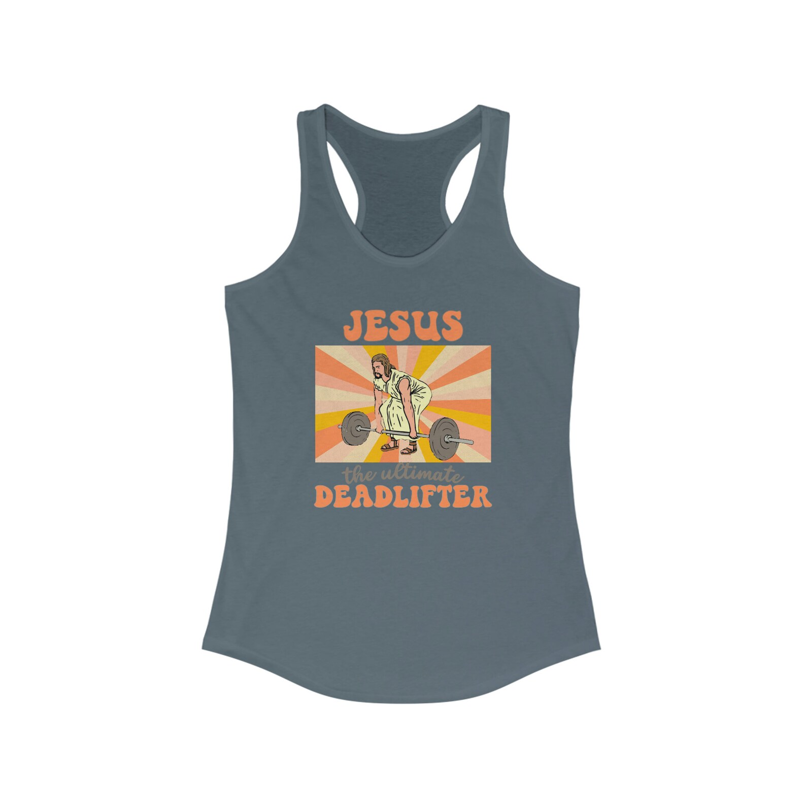 Jesus the Ultimate Deadlifter, Workout Tank Top, Funny Workout Shirt ...