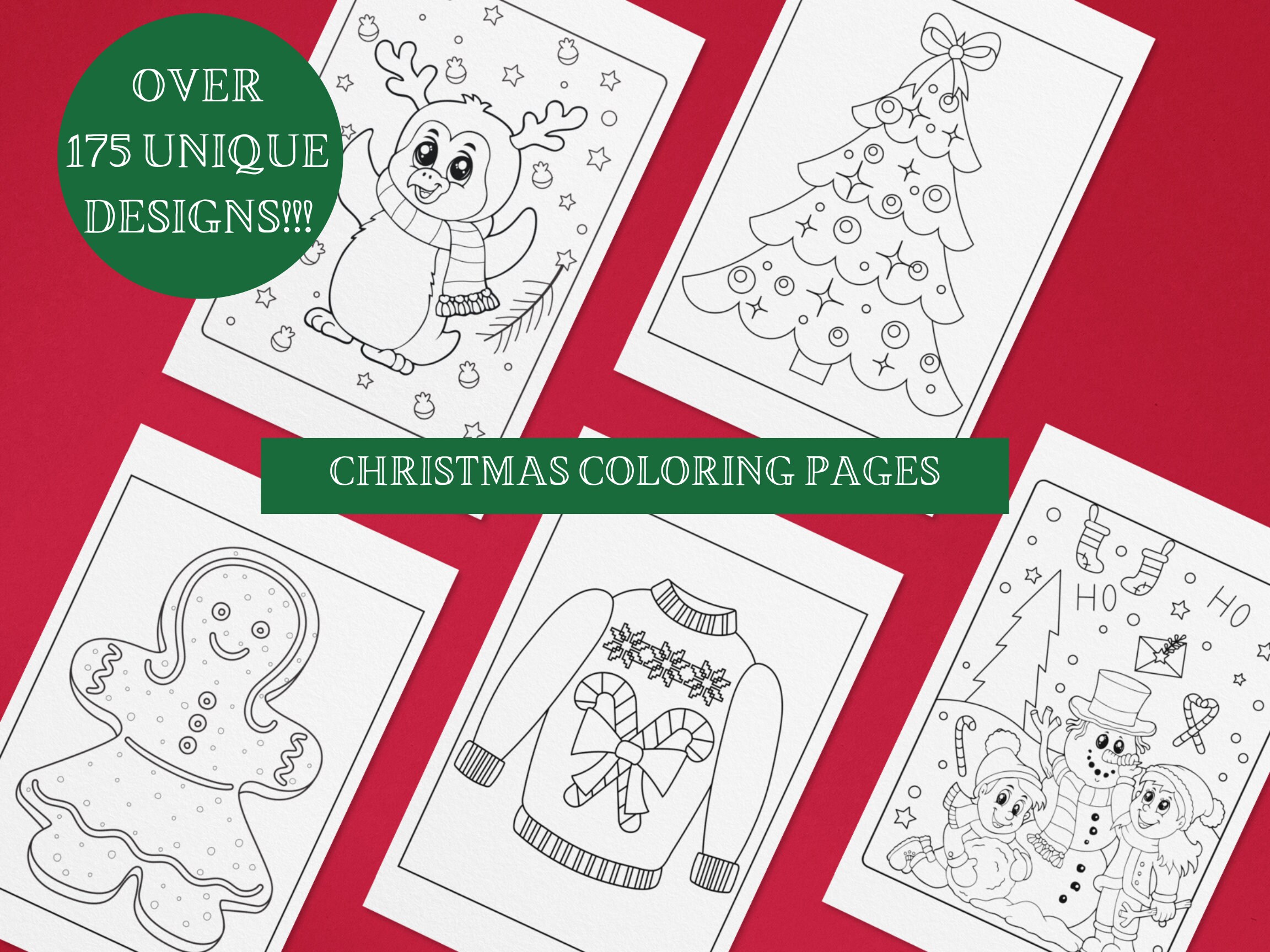 Christmas Coloring Pages, Kid's Christmas Activity, Christmas Party ...