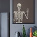 Skeleton Poster Skeleton Print Popular Printables First Day - Etsy