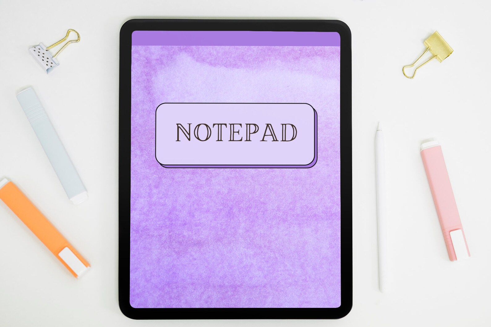 Purple Digital Notepad | Digital Note Taking Paper | Goodnotes ...