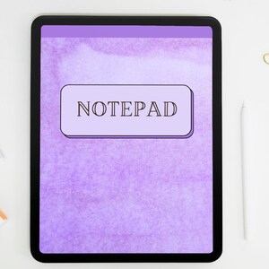 Purple Digital Notepad | Digital Note Taking Paper | Goodnotes ...
