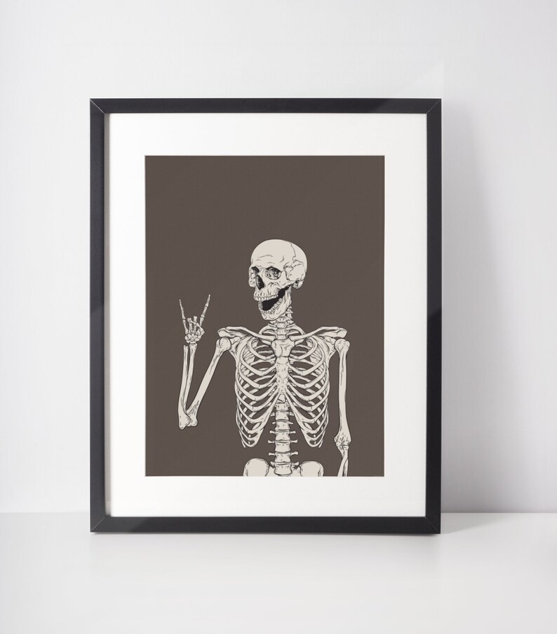Skeleton Poster, Skeleton Print, Popular Printables, First Day of Fall ...