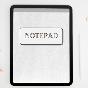 Gray Digital Notepad | Digital Note Taking Paper | Goodnotes Notability ...