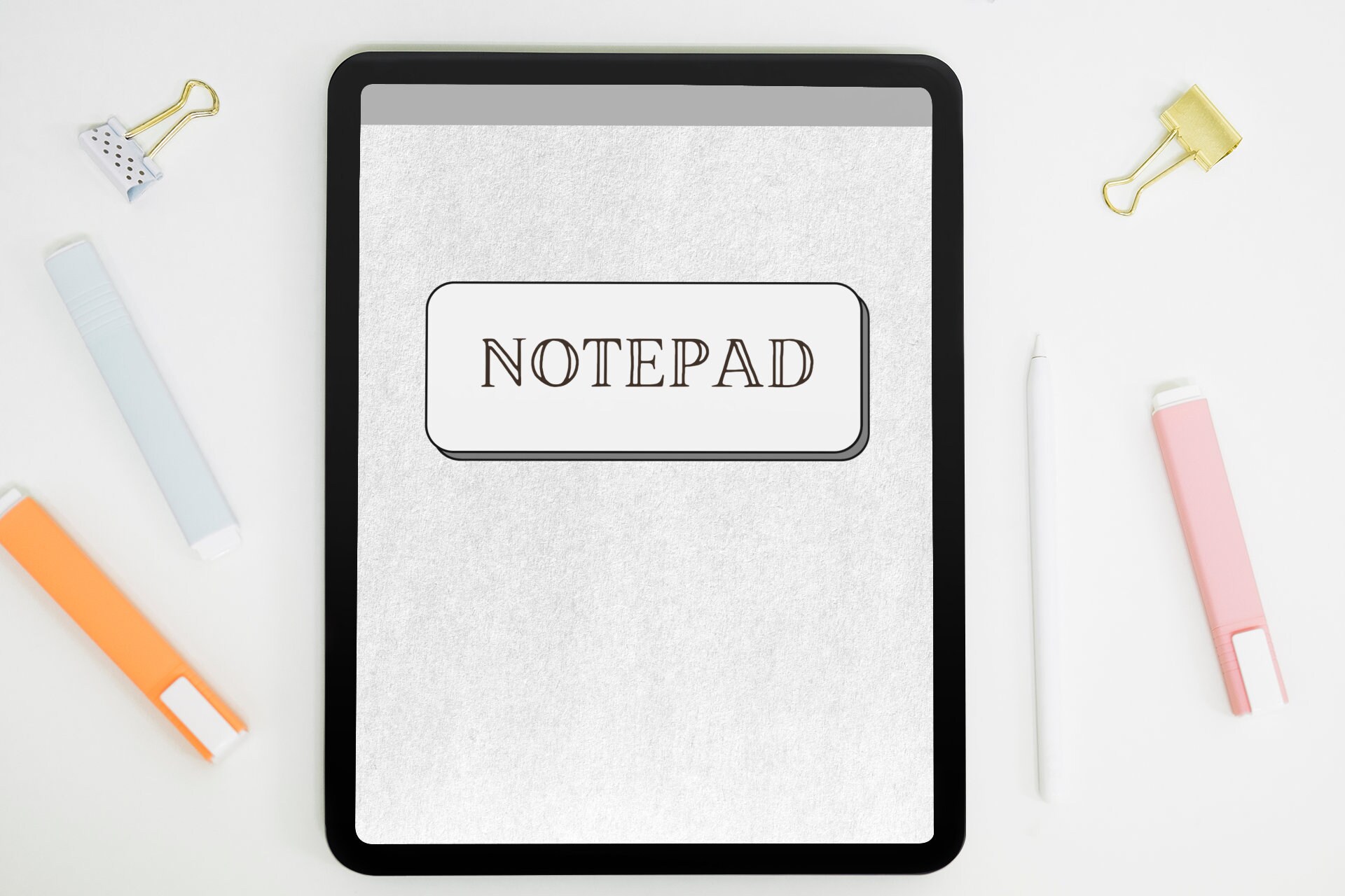 Gray Digital Notepad | Digital Note Taking Paper | Goodnotes Notability ...