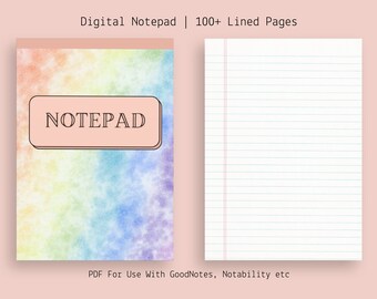 Purple Digital Notepad | Digital Note Taking Paper | Goodnotes ...