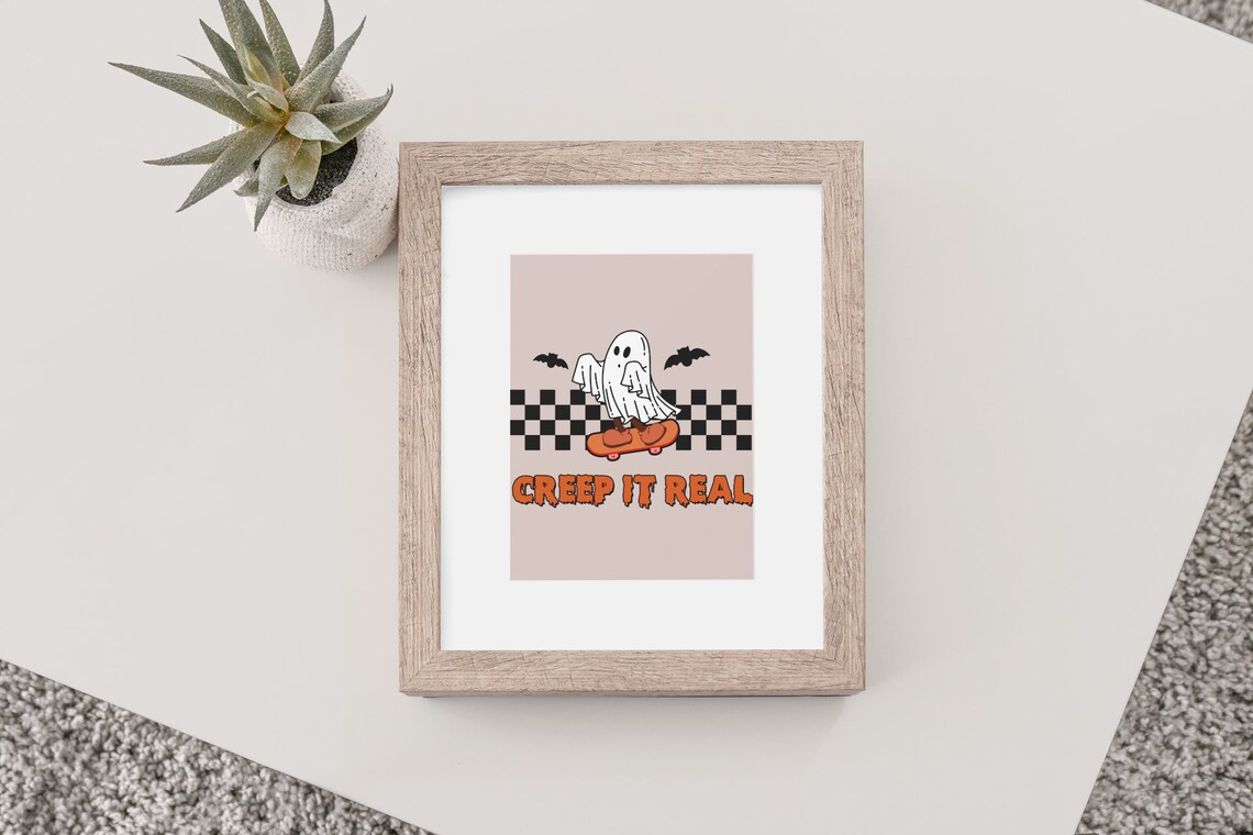 Creep It Real, Ghost Print, Ghost Art Print, Halloween Artwork, Popular ...